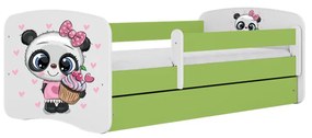 Kocot Kids Dětská postel PANDA zelená Velikost postele: 140x70, Matrace: Bez matrace, Šuplík: Bez šuplíku