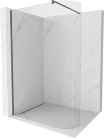 Mexen Kioto, sprchová zástěna Walk-In 80 x 200 cm, 8mm čiré sklo, grafitový profil, 800-080-101-66-06