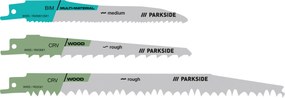 Parkside® Sada pilových listů Pfsz 4 B1, 3dílná (surové dřevo, 3dílná sada)