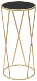 Odkládací stolek v černo-zlaté barvě Mauro Ferretti Glam Simple, výška 75 cm