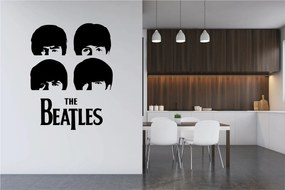 Lepy.cz Samolepka na zeď Beatles - portréty Velikost (šířka x výška): 40x51cm, Barevná varianta: Černá