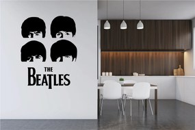 Lepy.cz Samolepka na zeď Beatles - portréty Velikost (šířka x výška): 40x51cm, Barevná varianta: Tmavě šedivá