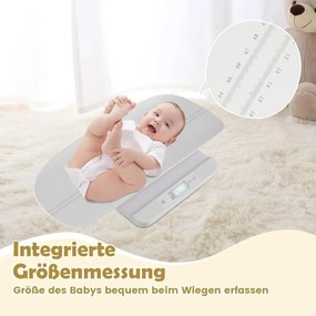 Costway Digitální kojenecká váha 50 g až 150 kg dětská váha s odnímatelným tácem