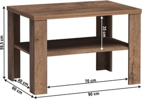 Konferenční stolek, dub lefkas, TEDY TYP T23
