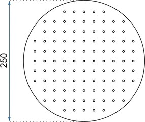 Rea Rea, kulatá hlavová sprcha o průměru 250 mm, zlatá lesklá, REA-P0506
