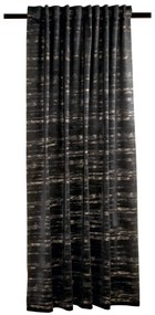 Černý závěs na pásce ANDREAN 135x280 cm
