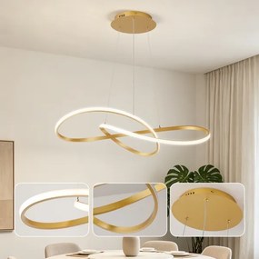 BRILAGI - LED Stmívat. lustr na lanku INFINITY LED/80W/230V 80x80 cm zlatá + DO