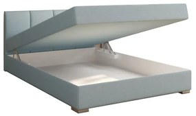 Jednolůžková postel Boxspring 120 cm Rhoni (mentolová) (s roštem, matrací a úl. prostorem). 809432