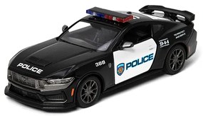 Kovový Ford Mustang Dark Horse 2024 (Policejní edice) 12,7 cm - černá