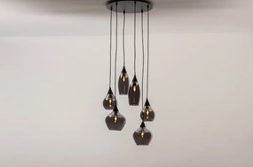 Závěsné designové svítidlo do obýváku Theater Nero