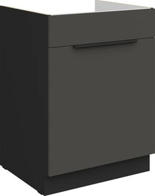 ARIA pe | dolní skříňka 60 ZL 1S dřezová | 60 cm | PREMIUM BOX | černá/šedá grafit