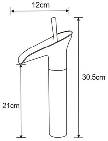 Mexen Orion, vysoká umyvadlová baterie, chromová, 745510-00