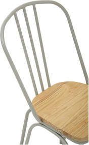 Šedá/v přírodní barvě jídelní židle z jilmového dřeva District – Premier Housewares