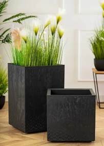 Květináč Betonic 60x40 cm černý beton