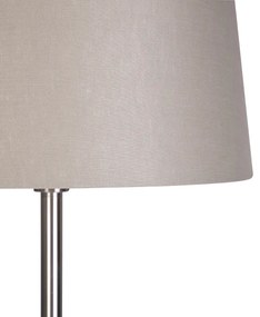 Moderní stojací lampa z oceli s tupým odstínem 45 cm - Simplo