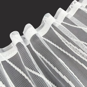 Vitrážová žakárová záclona bílá s krajkou 7505-2 Ervi(různé velikosti)
