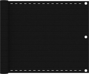 Balkonová zástěna černá 75 x 600 cm HDPE 311031