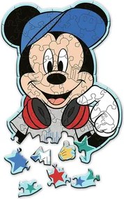 Trefl Wood Craft Junior - Puzzle - Ve světě Mickeho Mouse / 50 dílků /