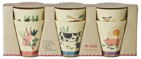 rice Melaminový kalíšek Farm Print 250 ml - set 6 ks, multi barva, melamin