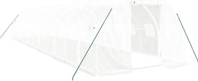 Skleník s ocelovým rámem bílý 36 m² 12 x 3 x 2 m 3188054