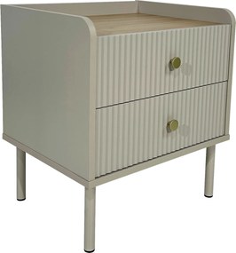 XXXLutz NOČNÍ STOLEK, barvy dubu, světle šedá, 50/54/40 cm Xora - 002479000202