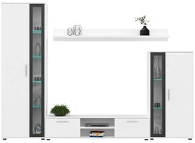 Casarredo - Komfort nábytek Obývací stěna, sestava BARMA bílá