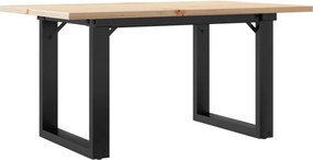 Konferenční stolek s O rámem 80x50x40 cm borové dřevo a ocel 3282662