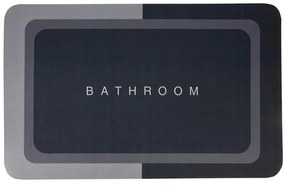 Předložka do koupelny Bathroom, 50x80 cm, šedá/černá
