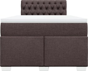 Box spring postel s matrací tmavě hnědá 120x190 cm textil 3288137