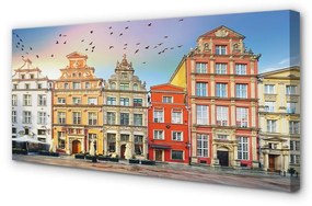 Obrazy na plátně Gdańsk budovy staré město 125x50 cm