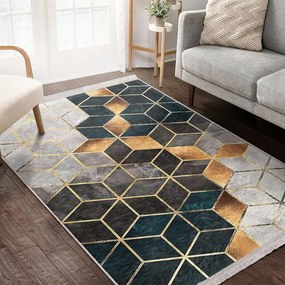 Bílo-petrolejový pratelný koberec 160x230 cm – Mila Home