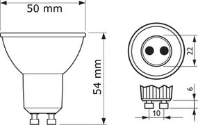 Philips CorePro LEDspot ND GU10 4,6W / LED žárovka / 355lm / 2700K / 3