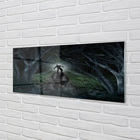 akrylový obraz strom formu temného lesa 120x60 cm