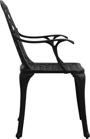 5dílný bistro set litý hliník černý 3070611