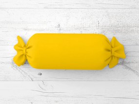 Biante Polštář válec bonbon Rongo RG-029 Sytě žlutý 15x40 cm