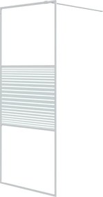 Sprchová zástěna walk-in bílá 80 x 195 cm čiré ESG sklo 152150