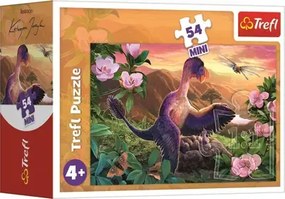 Trefl - Puzzle - Úžasní dinosauři: Microraptor u hnízda / 54 dílků / 2
