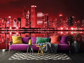 Malvis ® Tapeta Chicago červené panorama Vel. (šířka x výška): 144 x 105 cm