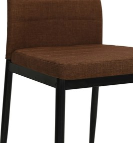 Jídelní židle 6 ks hnědé textil 275334