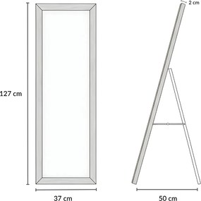 Stojací zrcadlo HAVLYS hnědé, 127 x 37 cm