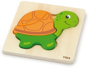 Viga Dřevěné puzzle Baby želva