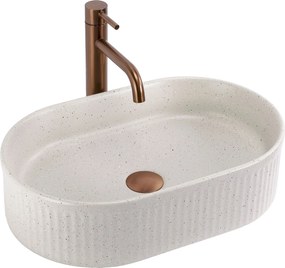 Rea Vanda, umyvadlo na desku 490x310x130 mm, béžová-imitace kamene, REA-U7342