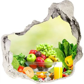 Wallmuralia Samolepící nálepka Zelenina a ovoce 75x75 cm