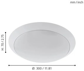 Eglo 97254 - LED Koupelnové stropní svítidlo PILONE LED/11W/230V bílá IP44