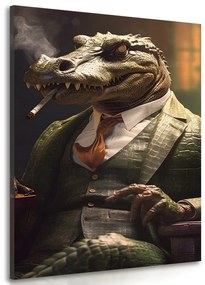 Obraz zvířecí gangster krokodýl - 60x90