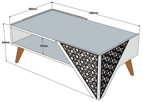 Konferenční stolek Berny (ořech). 1089551