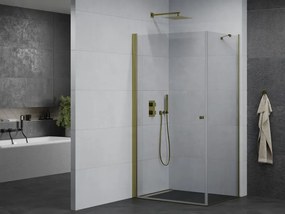 Mexen Pretoria sprchový kout 70x80cm, 6mm sklo, zlatý profil-čiré sklo, 852-070-080-50-00