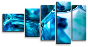 Sablio Obraz - 5-dílný Modré bubliny - 100x60 cm