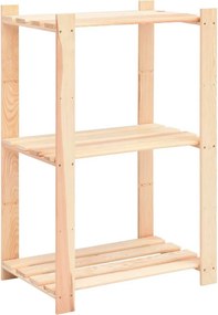 Regály 3 police 5 ks 60 x 38 x 90 cm masivní borovice 150 kg 3051123