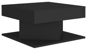 Konferenční stolek černý 57 x 57 x 30 cm dřevotříska - Default Title